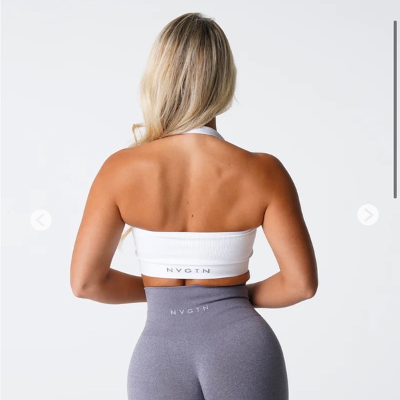Nvgtn Intimates And Sleepwear Nwt Nvgtn White Limitless Ribbed Seamless Halter Bra Medium